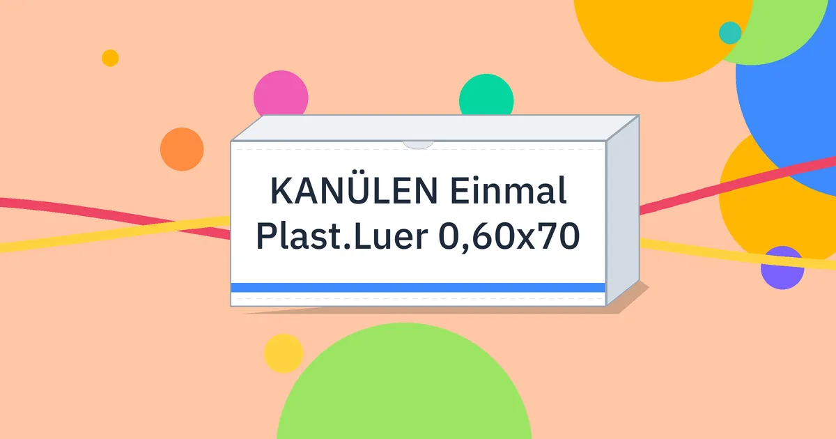 Symbolbild: Packung mit der Aufschrift KANÜLEN Einmal Plast.Luer 0,60x70 (PZN 02440269) – Verfügbarkeit und Bezug in Apotheken in Frankfurt am Main