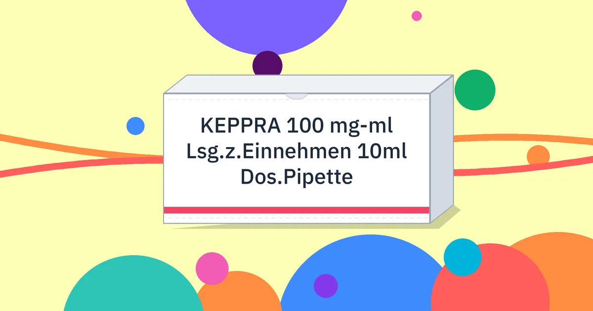 Symbolbild: Packung mit der Aufschrift KEPPRA 100 mg-ml Lsg.z.Einnehmen 10ml Dos.Pipette (PZN 14357875) – Verfügbarkeit und Bezug in Apotheken in Frankfurt am Main