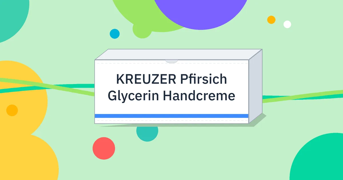 Symbolbild: Packung mit der Aufschrift KREUZER Pfirsich Glycerin Handcreme (PZN 03744669) – Verfügbarkeit und Bezug in Apotheken in Frankfurt am Main