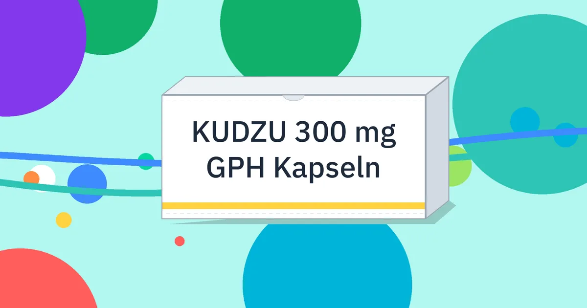 Symbolbild: Packung mit der Aufschrift KUDZU 300 mg GPH Kapseln (PZN 05530228) – Verfügbarkeit und Bezug in Apotheken in Frankfurt am Main