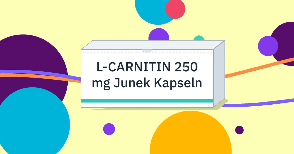 Symbolbild: Packung mit der Aufschrift L-CARNITIN 250 mg Junek Kapseln (PZN 01053317) – Verfügbarkeit und Bezug in Apotheken in Frankfurt am Main
