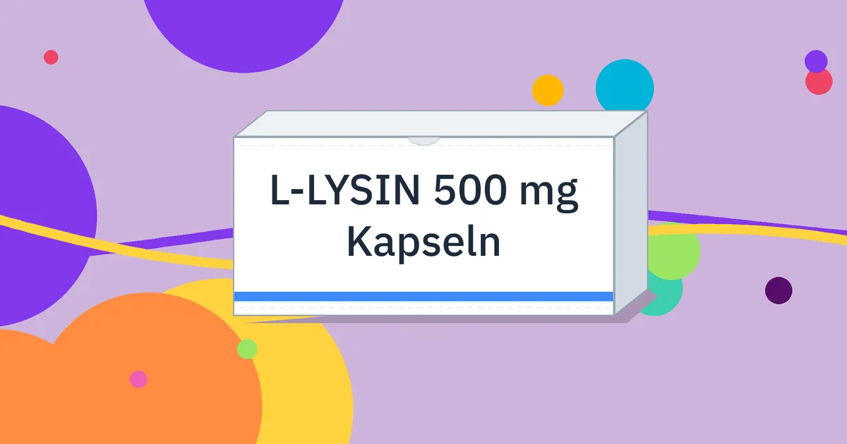 Symbolbild: Packung mit der Aufschrift L-LYSIN 500 mg Kapseln (PZN 17965457) – Verfügbarkeit und Bezug in Apotheken in Frankfurt am Main
