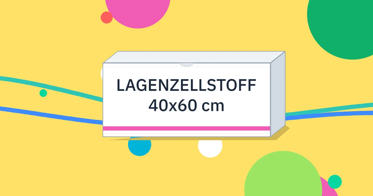 Symbolbild: Packung mit der Aufschrift LAGENZELLSTOFF 40x60 cm (PZN 06803361) – Verfügbarkeit und Bezug in Apotheken in Frankfurt am Main