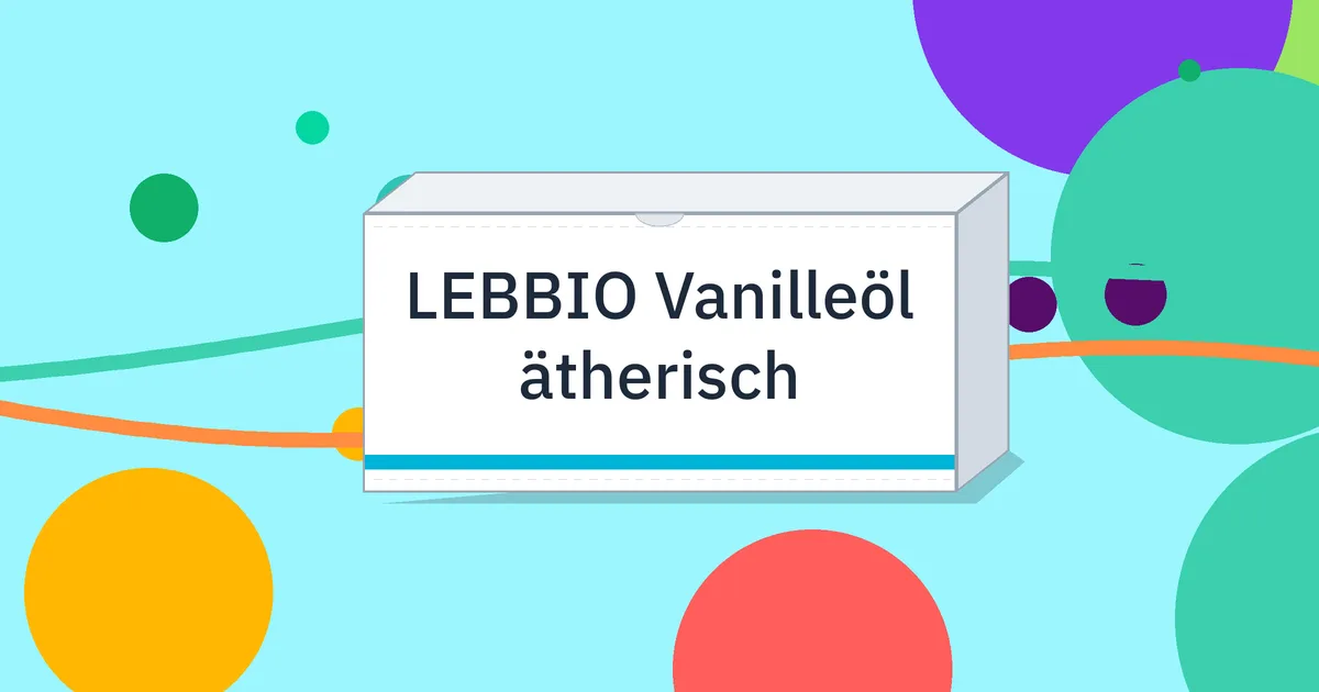 Symbolbild: Packung mit der Aufschrift LEBBIO Vanilleöl ätherisch (PZN 19408465) – Verfügbarkeit und Bezug in Apotheken in Frankfurt am Main