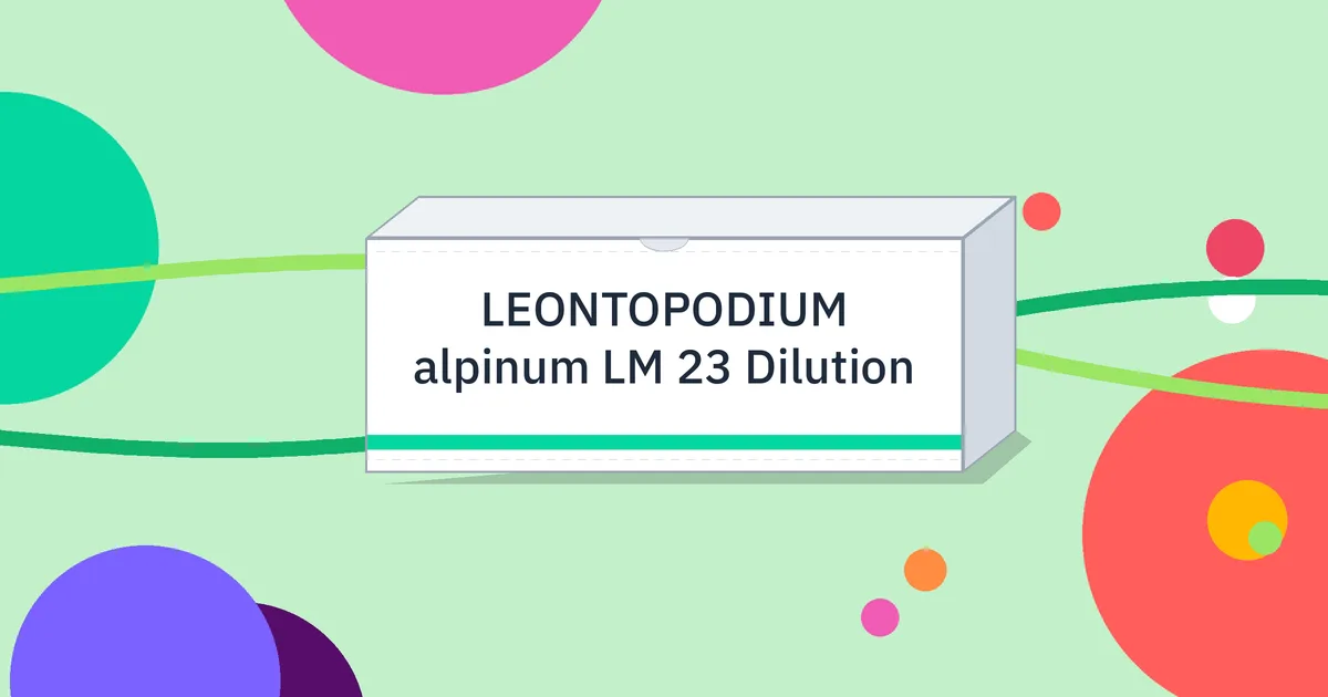 Symbolbild: Packung mit der Aufschrift LEONTOPODIUM alpinum LM 23 Dilution (PZN 13525572) – Verfügbarkeit und Bezug in Apotheken in Frankfurt am Main