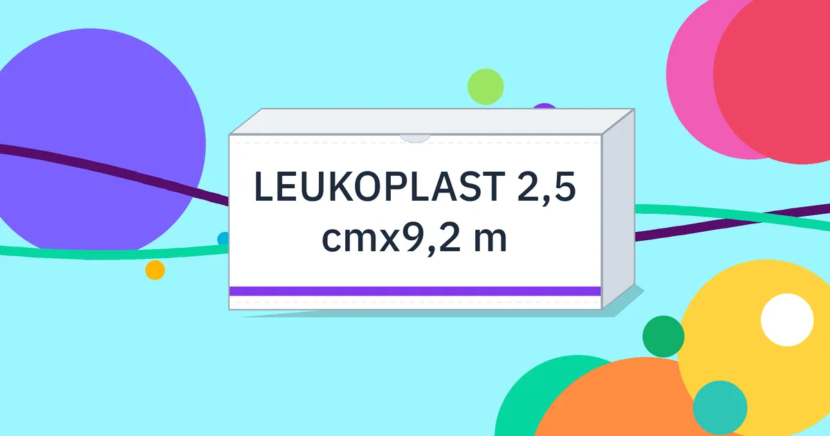 Symbolbild: Packung mit der Aufschrift LEUKOPLAST 2,5 cmx9,2 m (PZN 19882899) – Verfügbarkeit und Bezug in Apotheken in Frankfurt am Main