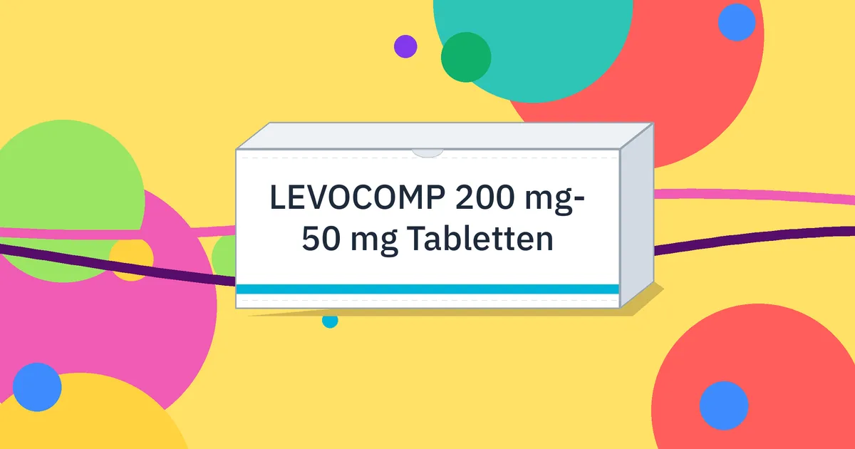 Symbolbild: Packung mit der Aufschrift LEVOCOMP 200 mg-50 mg Tabletten (PZN 04957723) – Verfügbarkeit und Bezug in Apotheken in Frankfurt am Main