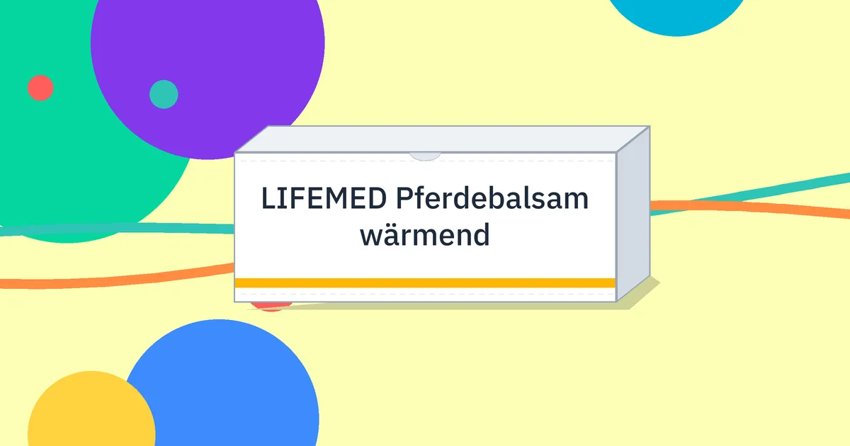 Symbolbild: Packung mit der Aufschrift LIFEMED Pferdebalsam wärmend (PZN 19382406) – Verfügbarkeit und Bezug in Apotheken in Frankfurt am Main