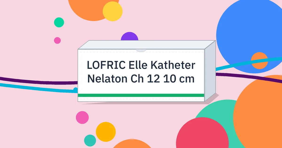 Symbolbild: Packung mit der Aufschrift LOFRIC Elle Katheter Nelaton Ch 12 10 cm (PZN 16756220) – Verfügbarkeit und Bezug in Apotheken in Frankfurt am Main