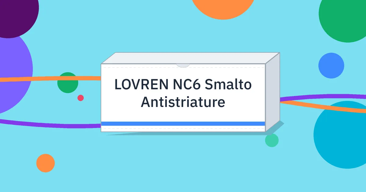 Symbolbild: Packung mit der Aufschrift LOVREN NC6 Smalto Antistriature (PZN 20862666) – Verfügbarkeit und Bezug in Apotheken in Frankfurt am Main