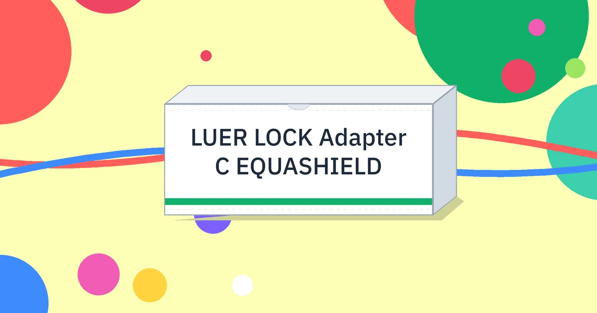 Symbolbild: Packung mit der Aufschrift LUER LOCK Adapter C EQUASHIELD (PZN 19948434) – Verfügbarkeit und Bezug in Apotheken in Frankfurt am Main