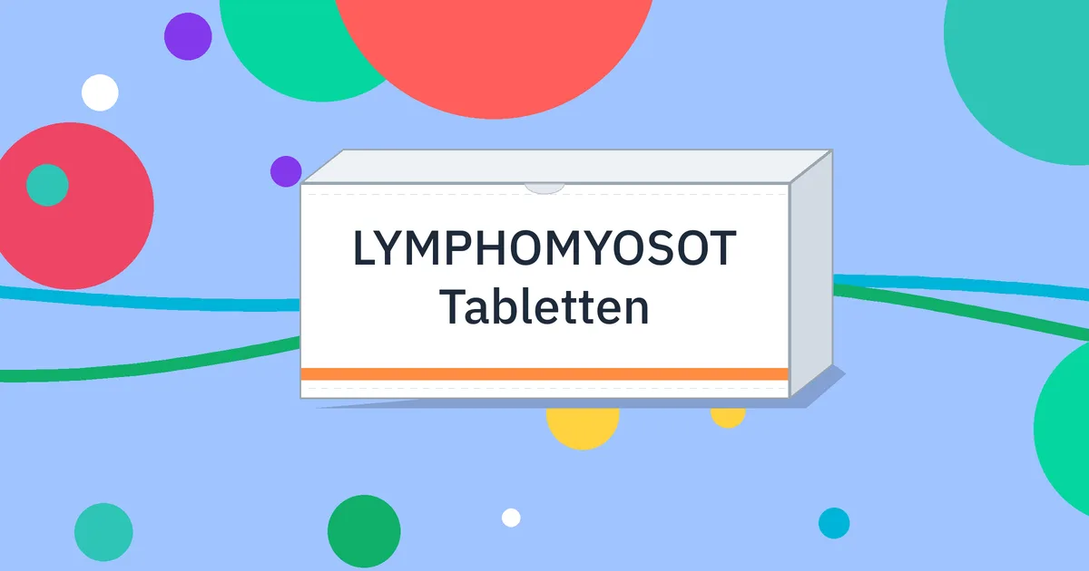 Symbolbild: Packung mit der Aufschrift LYMPHOMYOSOT Tabletten (PZN 06979663) – Verfügbarkeit und Bezug in Apotheken in Frankfurt am Main