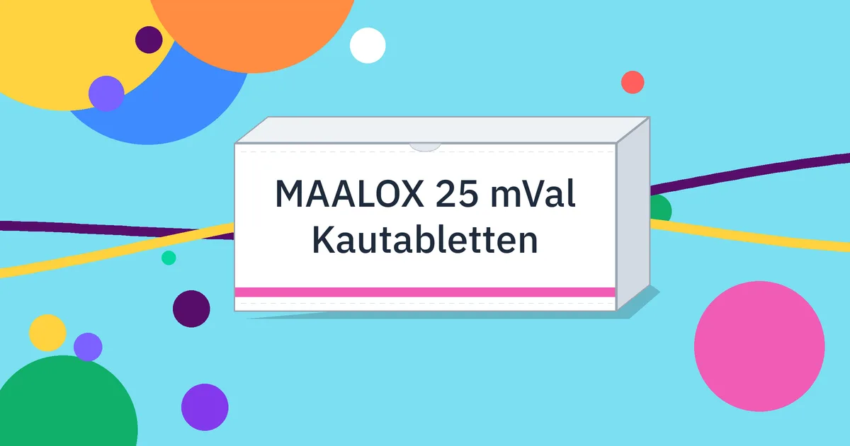 Symbolbild: Packung mit der Aufschrift MAALOX 25 mVal Kautabletten (PZN 00246528) – Verfügbarkeit und Bezug in Apotheken in Frankfurt am Main