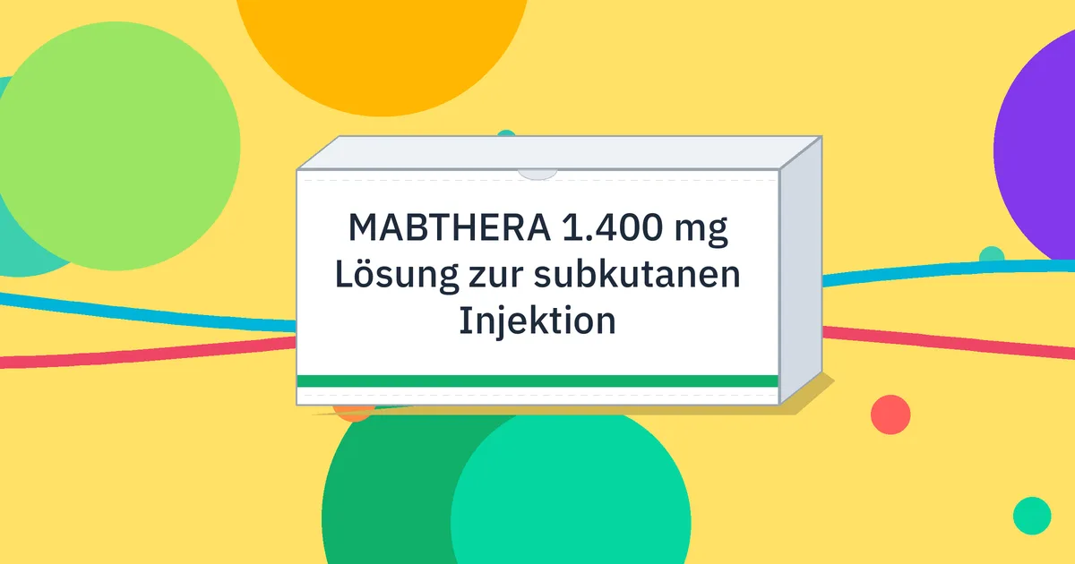 Symbolbild: Packung mit der Aufschrift MABTHERA 1.400 mg Lösung zur subkutanen Injektion (PZN 11031417) – Verfügbarkeit und Bezug in Apotheken in Frankfurt am Main