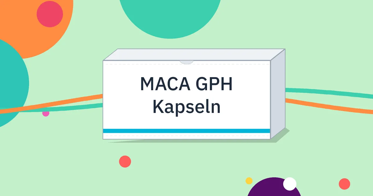 Symbolbild: Packung mit der Aufschrift MACA GPH Kapseln (PZN 09919070) – Verfügbarkeit und Bezug in Apotheken in Frankfurt am Main