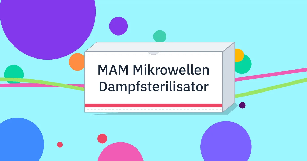 Symbolbild: Packung mit der Aufschrift MAM Mikrowellen Dampfsterilisator (PZN 09096332) – Verfügbarkeit und Bezug in Apotheken in Frankfurt am Main