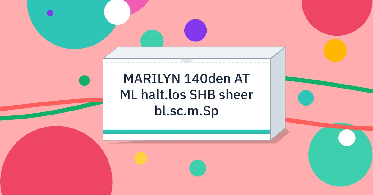 Symbolbild: Packung mit der Aufschrift MARILYN 140den AT ML halt.los SHB sheer bl.sc.m.Sp (PZN 16186739) – Verfügbarkeit und Bezug in Apotheken in Frankfurt am Main
