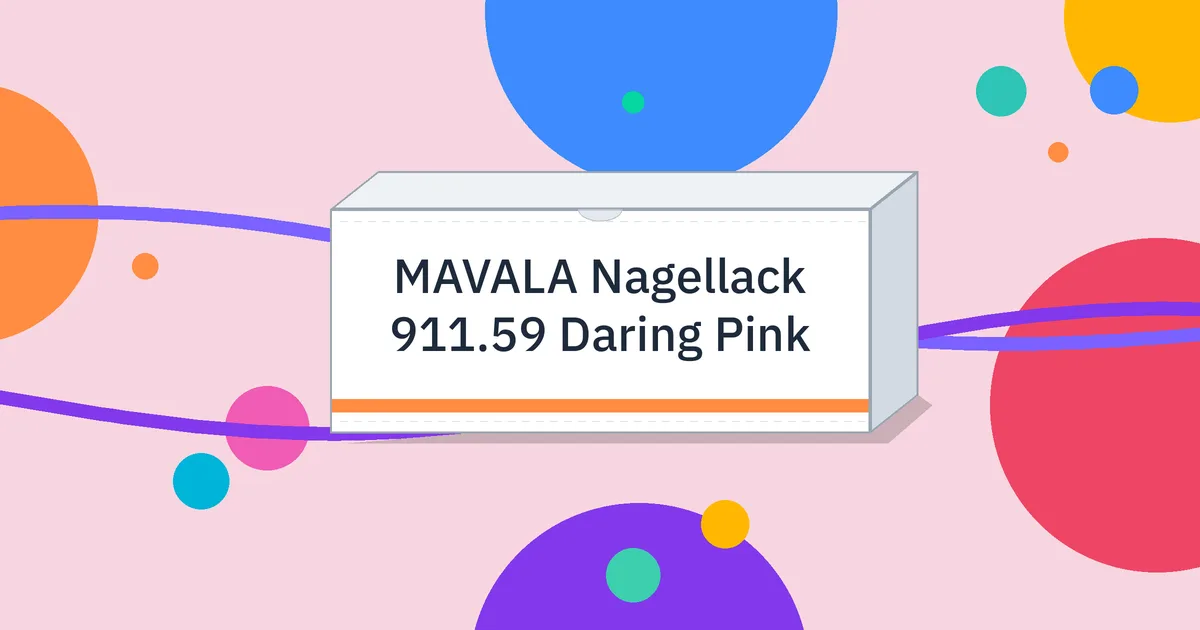 Symbolbild: Packung mit der Aufschrift MAVALA Nagellack 911.59 Daring Pink (PZN 15560489) – Verfügbarkeit und Bezug in Apotheken in Frankfurt am Main