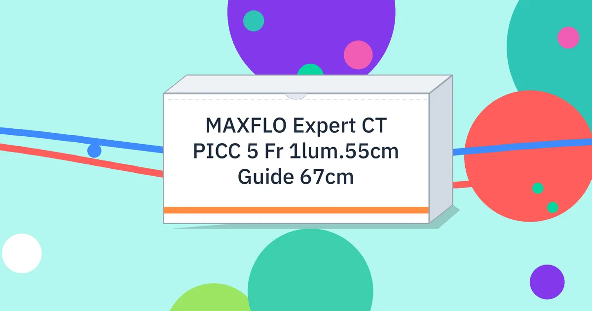 Symbolbild: Packung mit der Aufschrift MAXFLO Expert CT PICC 5 Fr 1lum.55cm Guide 67cm (PZN 15209303) – Verfügbarkeit und Bezug in Apotheken in Frankfurt am Main