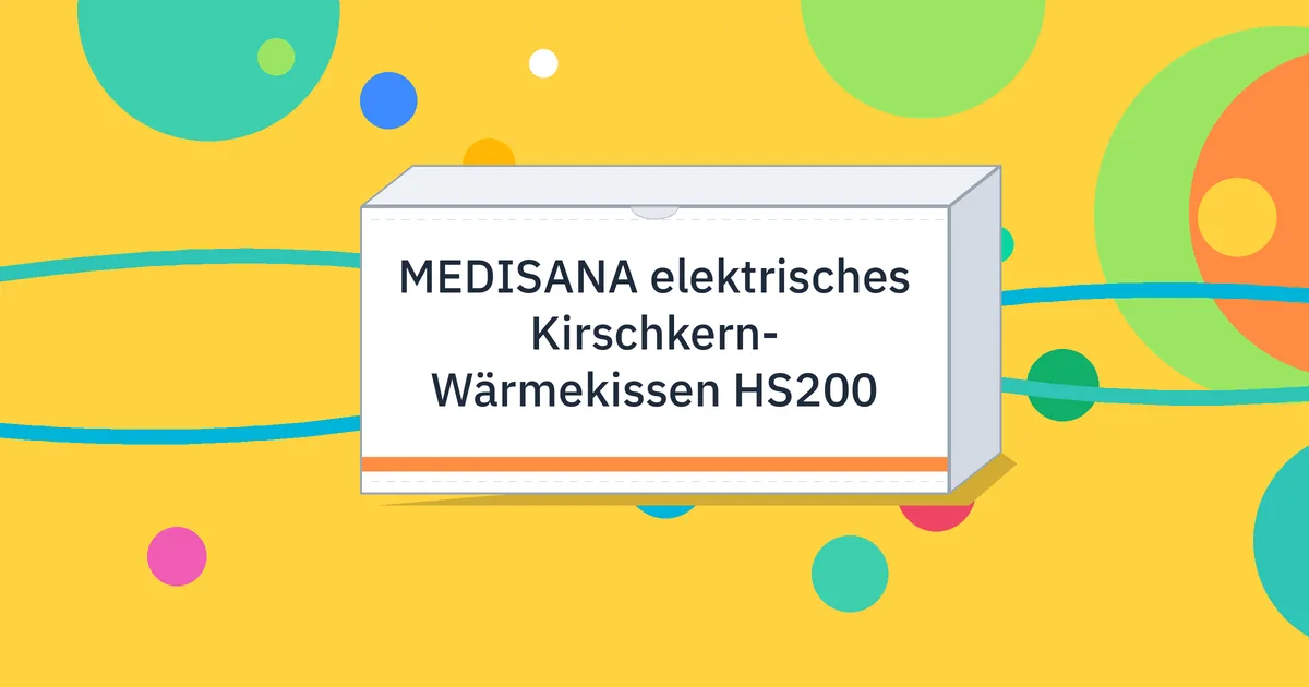 Symbolbild: Packung mit der Aufschrift MEDISANA elektrisches Kirschkern-Wärmekissen HS200 (PZN 18323548) – Verfügbarkeit und Bezug in Apotheken in Frankfurt am Main