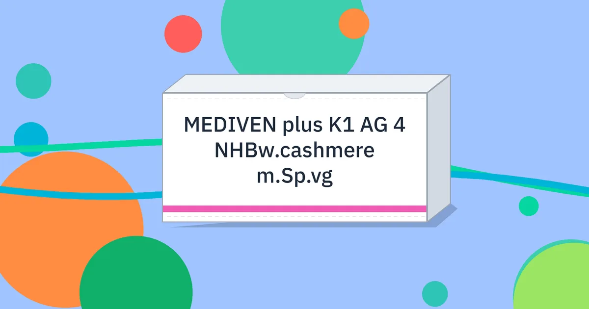 Symbolbild: Packung mit der Aufschrift MEDIVEN plus K1 AG 4 NHBw.cashmere m.Sp.vg (PZN 15923182) – Verfügbarkeit und Bezug in Apotheken in Frankfurt am Main