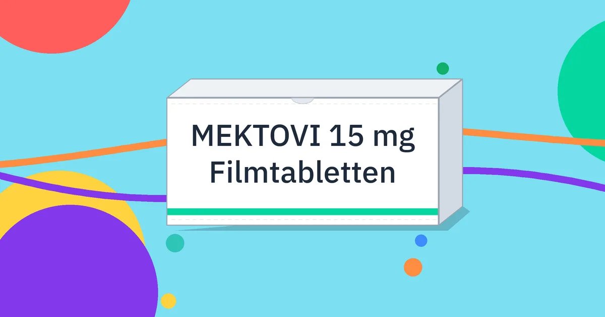 Symbolbild: Packung mit der Aufschrift MEKTOVI 15 mg Filmtabletten (PZN 14439679) – Verfügbarkeit und Bezug in Apotheken in Frankfurt am Main