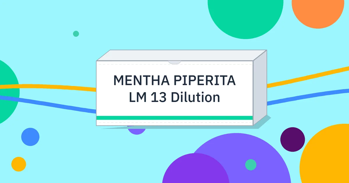 Symbolbild: Packung mit der Aufschrift MENTHA PIPERITA LM 13 Dilution (PZN 13604225) – Verfügbarkeit und Bezug in Apotheken in Frankfurt am Main