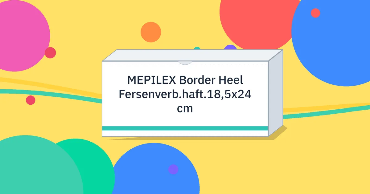 Symbolbild: Packung mit der Aufschrift MEPILEX Border Heel Fersenverb.haft.18,5x24 cm (PZN 18034927) – Verfügbarkeit und Bezug in Apotheken in Frankfurt am Main