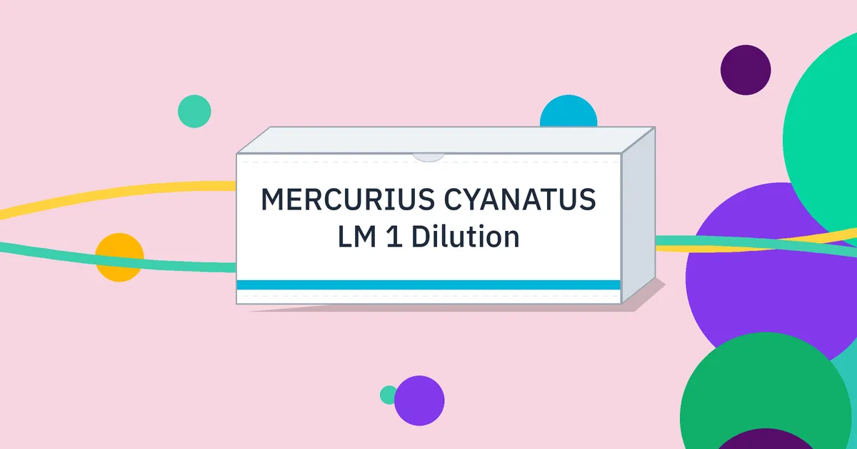 Symbolbild: Packung mit der Aufschrift MERCURIUS CYANATUS LM 1 Dilution (PZN 12950741) – Verfügbarkeit und Bezug in Apotheken in Frankfurt am Main