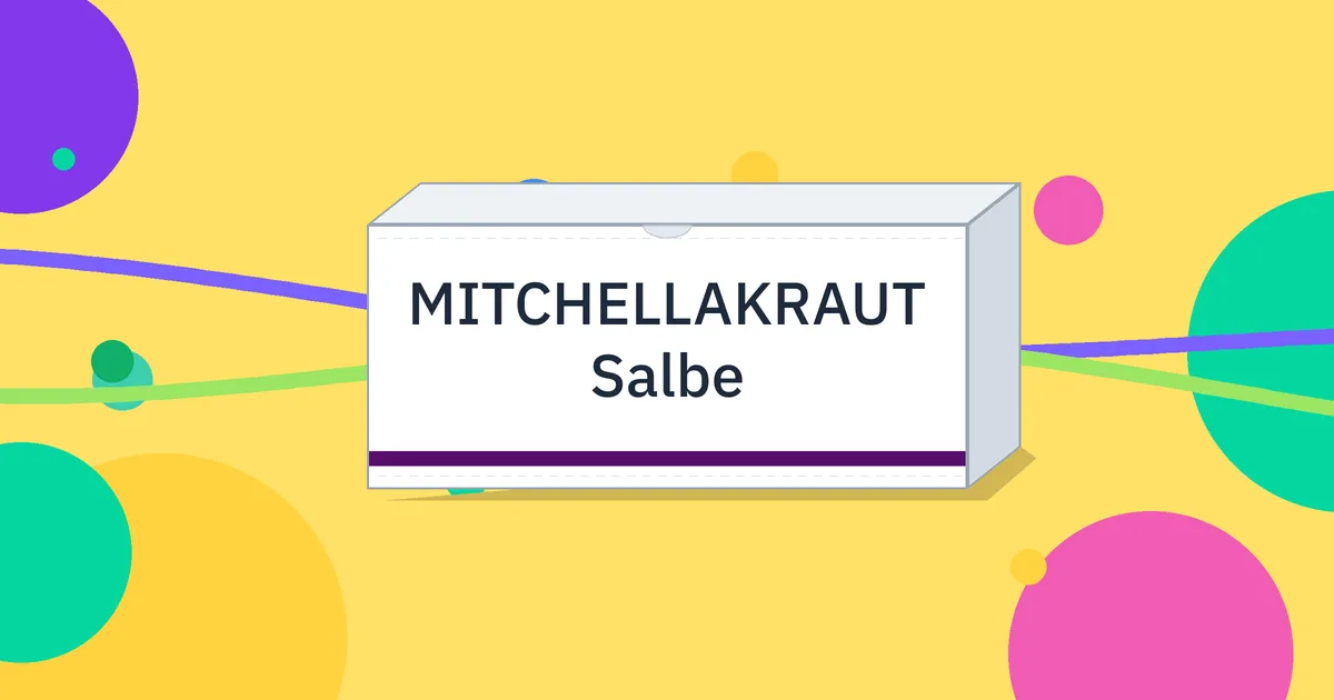 Symbolbild: Packung mit der Aufschrift MITCHELLAKRAUT Salbe (PZN 18173190) – Verfügbarkeit und Bezug in Apotheken in Frankfurt am Main