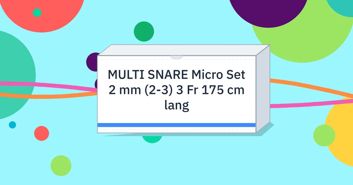 Symbolbild: Packung mit der Aufschrift MULTI SNARE Micro Set 2 mm (2-3) 3 Fr 175 cm lang (PZN 00144963) – Verfügbarkeit und Bezug in Apotheken in Frankfurt am Main