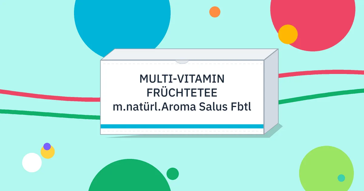Symbolbild: Packung mit der Aufschrift MULTI-VITAMIN FRÜCHTETEE m.natürl.Aroma Salus Fbtl (PZN 05372060) – Verfügbarkeit und Bezug in Apotheken in Frankfurt am Main