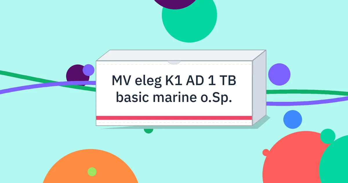 Symbolbild: Packung mit der Aufschrift MV eleg K1 AD 1 TB basic marine o.Sp. (PZN 14584915) – Verfügbarkeit und Bezug in Apotheken in Frankfurt am Main