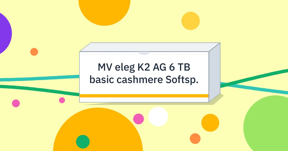 Symbolbild: Packung mit der Aufschrift MV eleg K2 AG 6 TB basic cashmere Softsp. (PZN 14681239) – Verfügbarkeit und Bezug in Apotheken in Frankfurt am Main