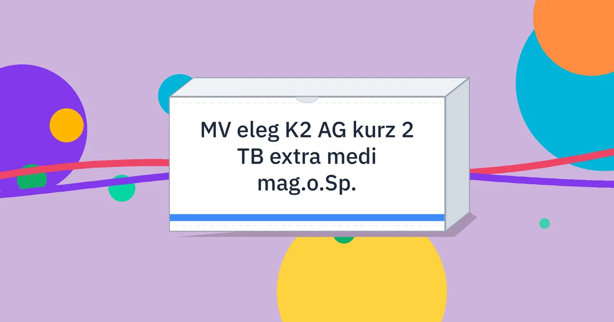 Symbolbild: Packung mit der Aufschrift MV eleg K2 AG kurz 2 TB extra medi mag.o.Sp. (PZN 14635653) – Verfügbarkeit und Bezug in Apotheken in Frankfurt am Main