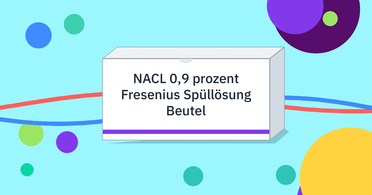 Symbolbild: Packung mit der Aufschrift NACL 0,9 prozent Fresenius Spüllösung Beutel (PZN 19505323) – Verfügbarkeit und Bezug in Apotheken in Frankfurt am Main