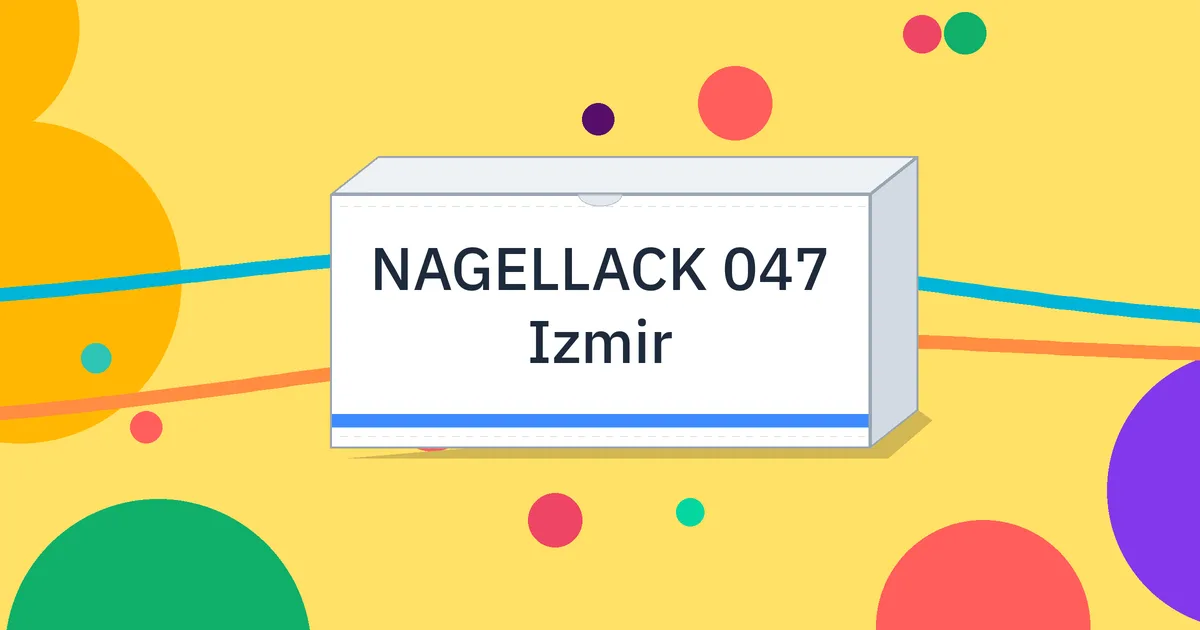 Symbolbild: Packung mit der Aufschrift NAGELLACK 047 Izmir (PZN 10850188) – Verfügbarkeit und Bezug in Apotheken in Frankfurt am Main