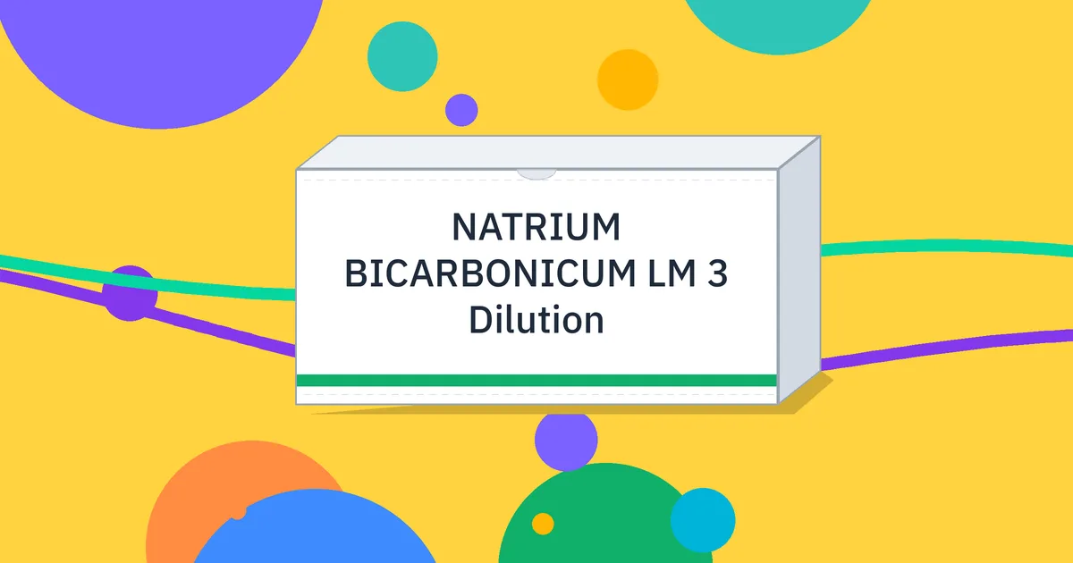 Symbolbild: Packung mit der Aufschrift NATRIUM BICARBONICUM LM 3 Dilution (PZN 12960159) – Verfügbarkeit und Bezug in Apotheken in Frankfurt am Main