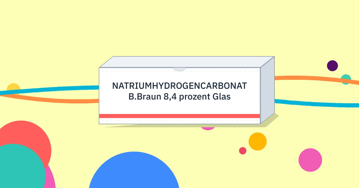 Symbolbild: Packung mit der Aufschrift NATRIUMHYDROGENCARBONAT B.Braun 8,4 prozent Glas (PZN 01579781) – Verfügbarkeit und Bezug in Apotheken in Frankfurt am Main