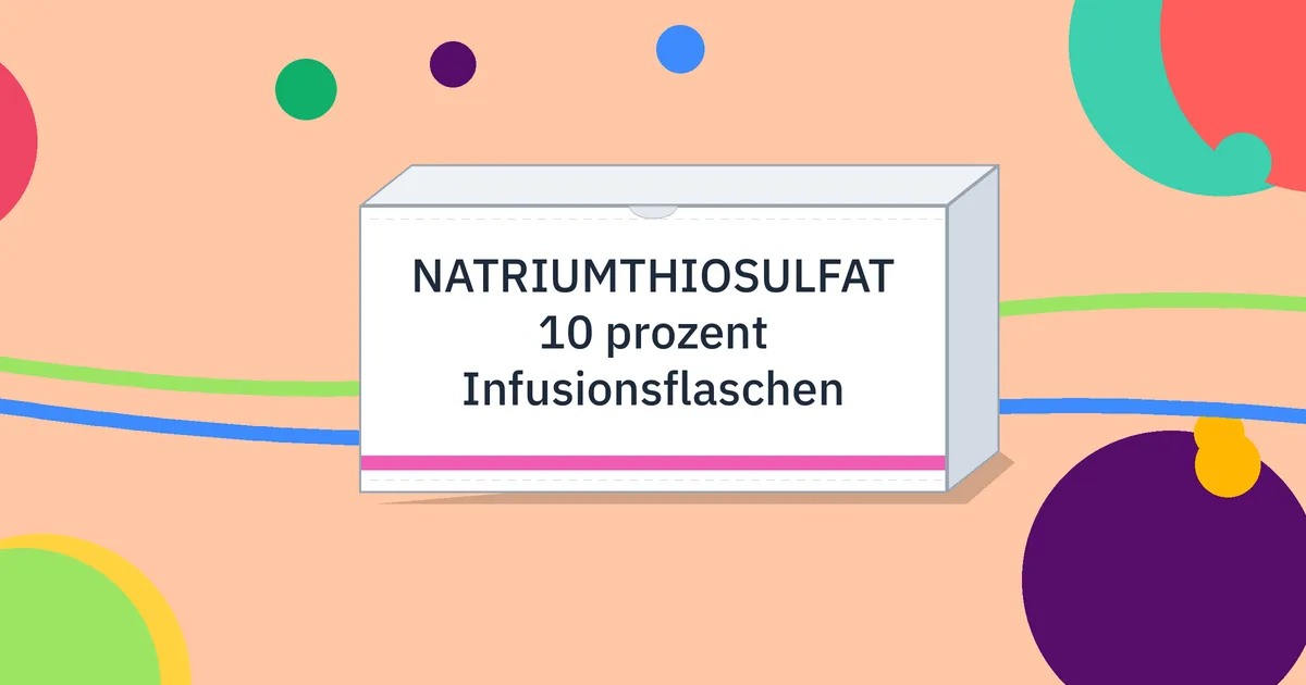 Symbolbild: Packung mit der Aufschrift NATRIUMTHIOSULFAT 10 prozent Infusionsflaschen (PZN 10134374) – Verfügbarkeit und Bezug in Apotheken in Frankfurt am Main