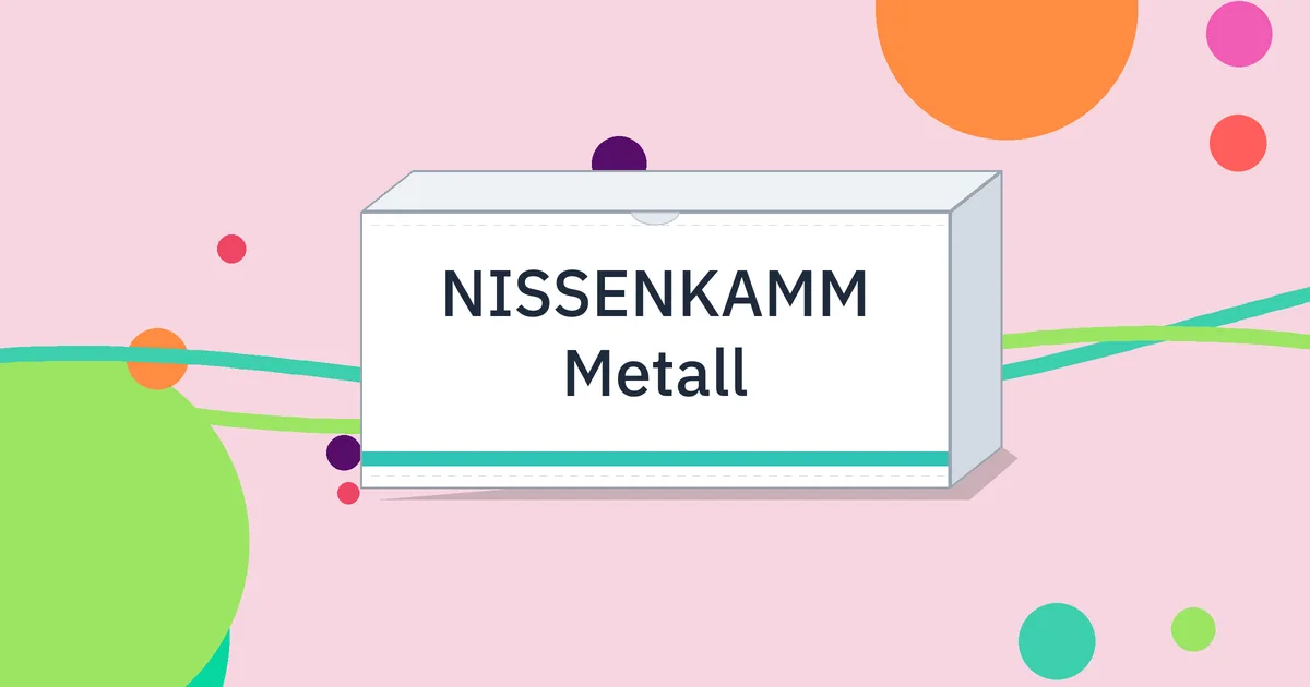 Symbolbild: Packung mit der Aufschrift NISSENKAMM Metall (PZN 00866343) – Verfügbarkeit und Bezug in Apotheken in Frankfurt am Main