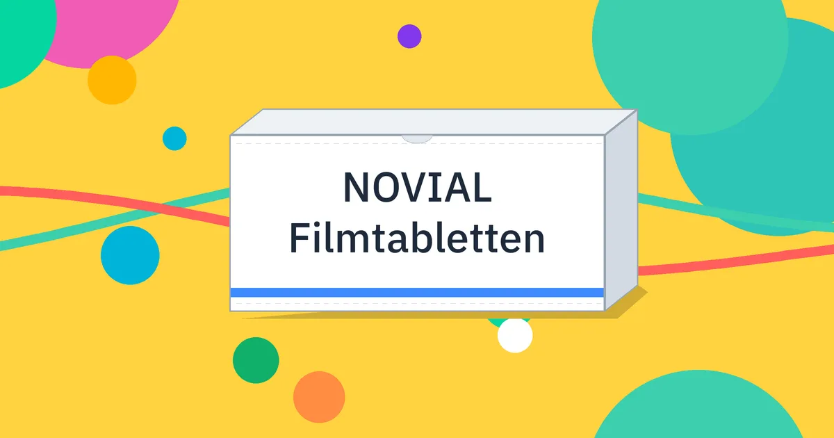 Symbolbild: Packung mit der Aufschrift NOVIAL Filmtabletten (PZN 01410846) – Verfügbarkeit und Bezug in Apotheken in Frankfurt am Main