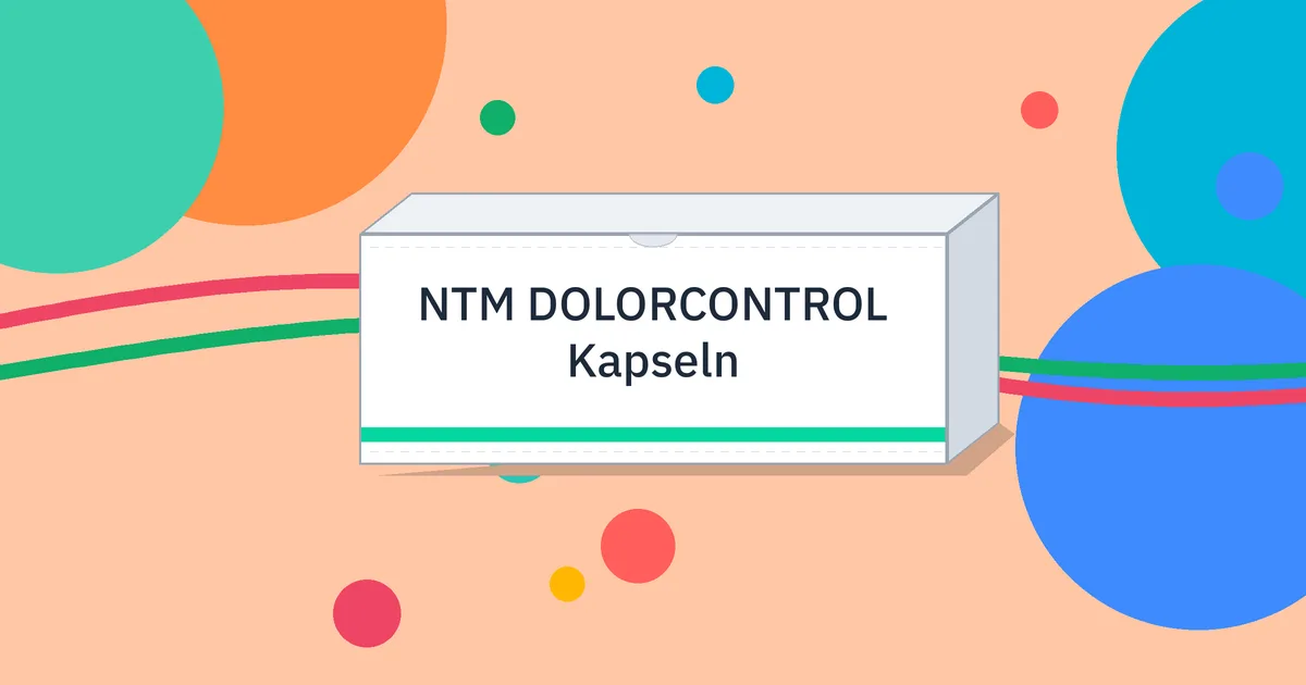 Symbolbild: Packung mit der Aufschrift NTM DOLORCONTROL Kapseln (PZN 07647377) – Verfügbarkeit und Bezug in Apotheken in Frankfurt am Main