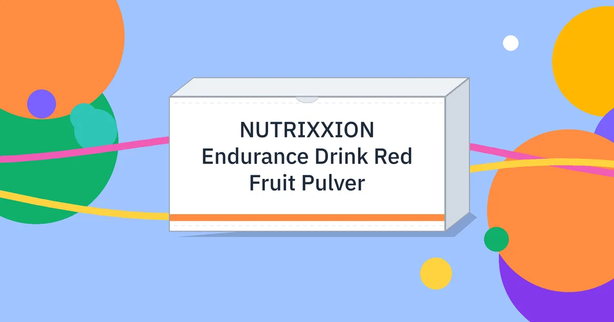 Symbolbild: Packung mit der Aufschrift NUTRIXXION Endurance Drink Red Fruit Pulver (PZN 14213099) – Verfügbarkeit und Bezug in Apotheken in Frankfurt am Main