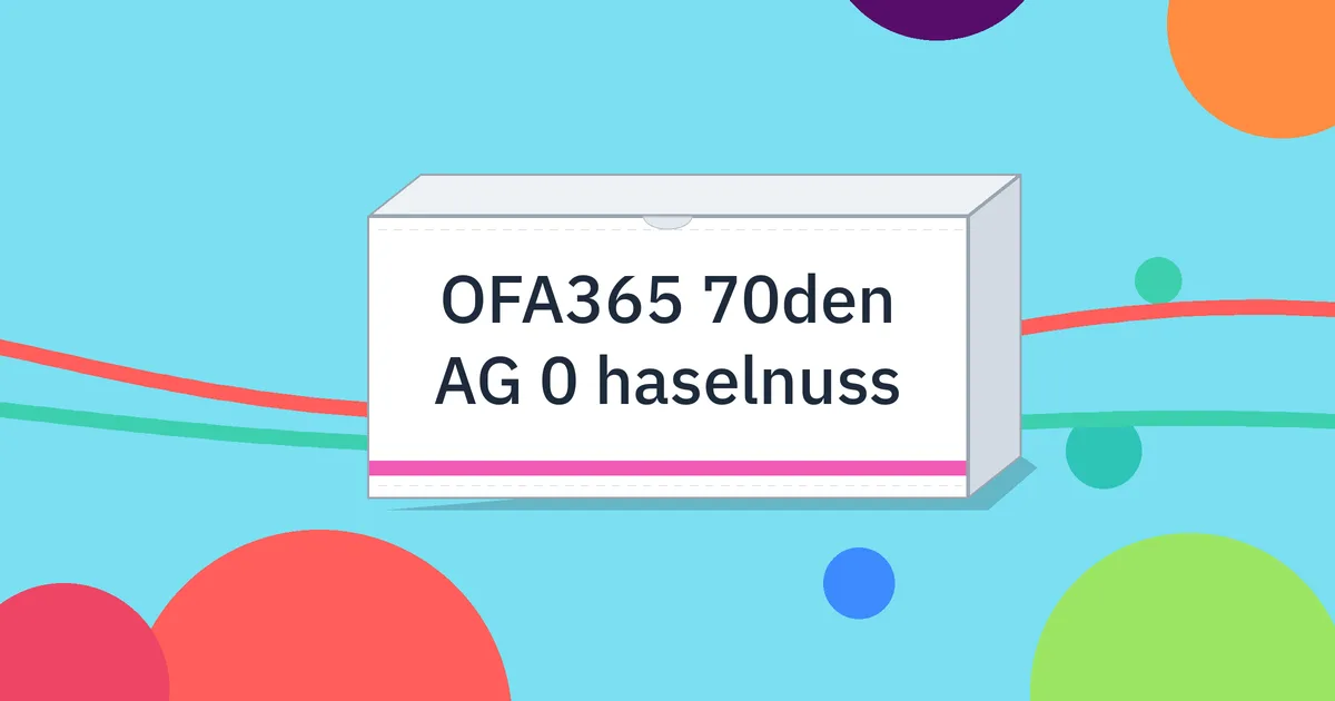 Symbolbild: Packung mit der Aufschrift OFA365 70den AG 0 haselnuss (PZN 16722037) – Verfügbarkeit und Bezug in Apotheken in Frankfurt am Main