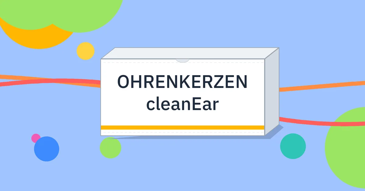 Symbolbild: Packung mit der Aufschrift OHRENKERZEN cleanEar (PZN 07306943) – Verfügbarkeit und Bezug in Apotheken in Frankfurt am Main