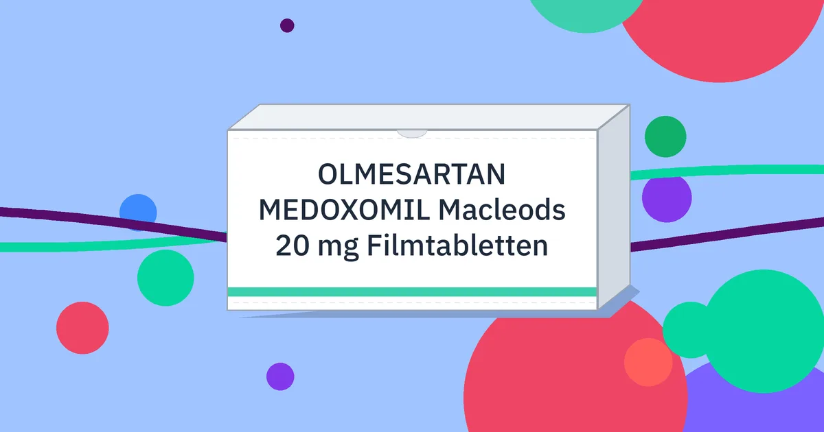 Symbolbild: Packung mit der Aufschrift OLMESARTAN MEDOXOMIL Macleods 20 mg Filmtabletten (PZN 18360176) – Verfügbarkeit und Bezug in Apotheken in Frankfurt am Main