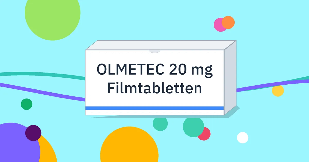 Symbolbild: Packung mit der Aufschrift OLMETEC 20 mg Filmtabletten (PZN 05371362) – Verfügbarkeit und Bezug in Apotheken in Frankfurt am Main