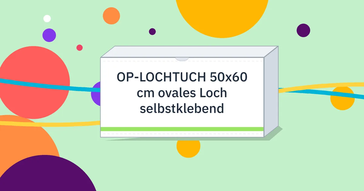 Symbolbild: Packung mit der Aufschrift OP-LOCHTUCH 50x60 cm ovales Loch selbstklebend (PZN 15993521) – Verfügbarkeit und Bezug in Apotheken in Frankfurt am Main