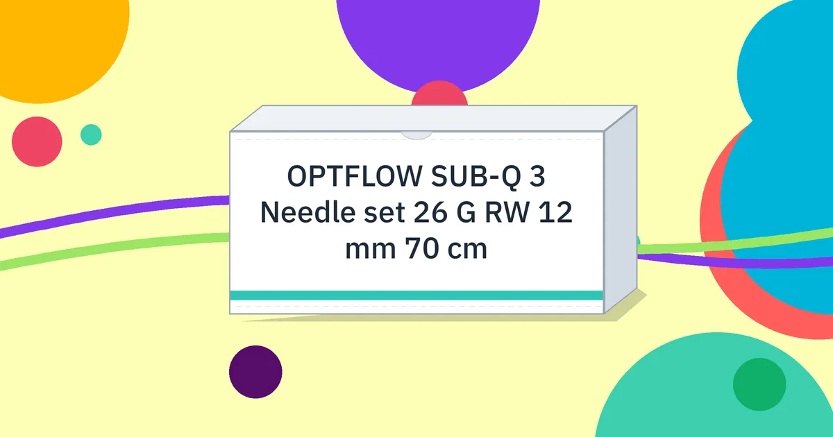Symbolbild: Packung mit der Aufschrift OPTFLOW SUB-Q 3 Needle set 26 G RW 12 mm 70 cm (PZN 16706340) – Verfügbarkeit und Bezug in Apotheken in Frankfurt am Main